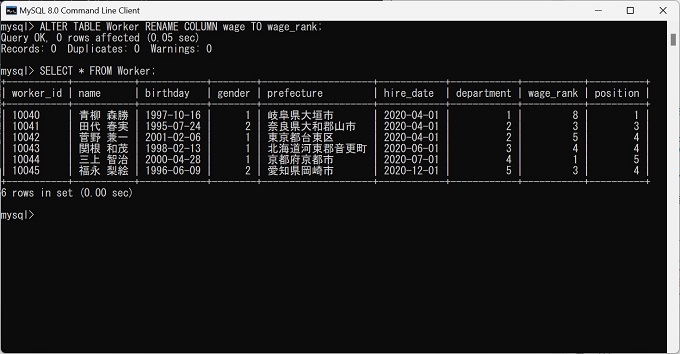 SQL│テーブルの定義を変更する。列のデータ型や名前、順番の変更 | アナリティクス沖縄│DataAnalytics
